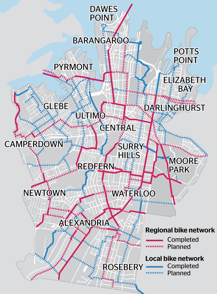 Sydney's inner-city cycling routes could be finished, but not until ...